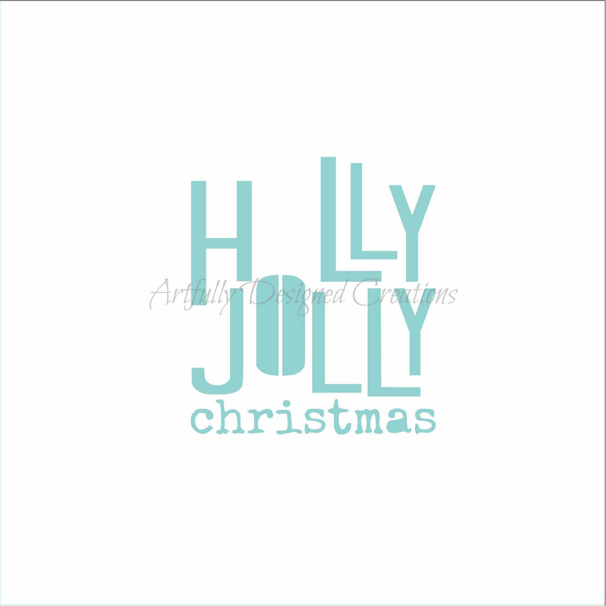 Blyss Small Holly Jolly Stencil | Bee's Baked Art Supplies
