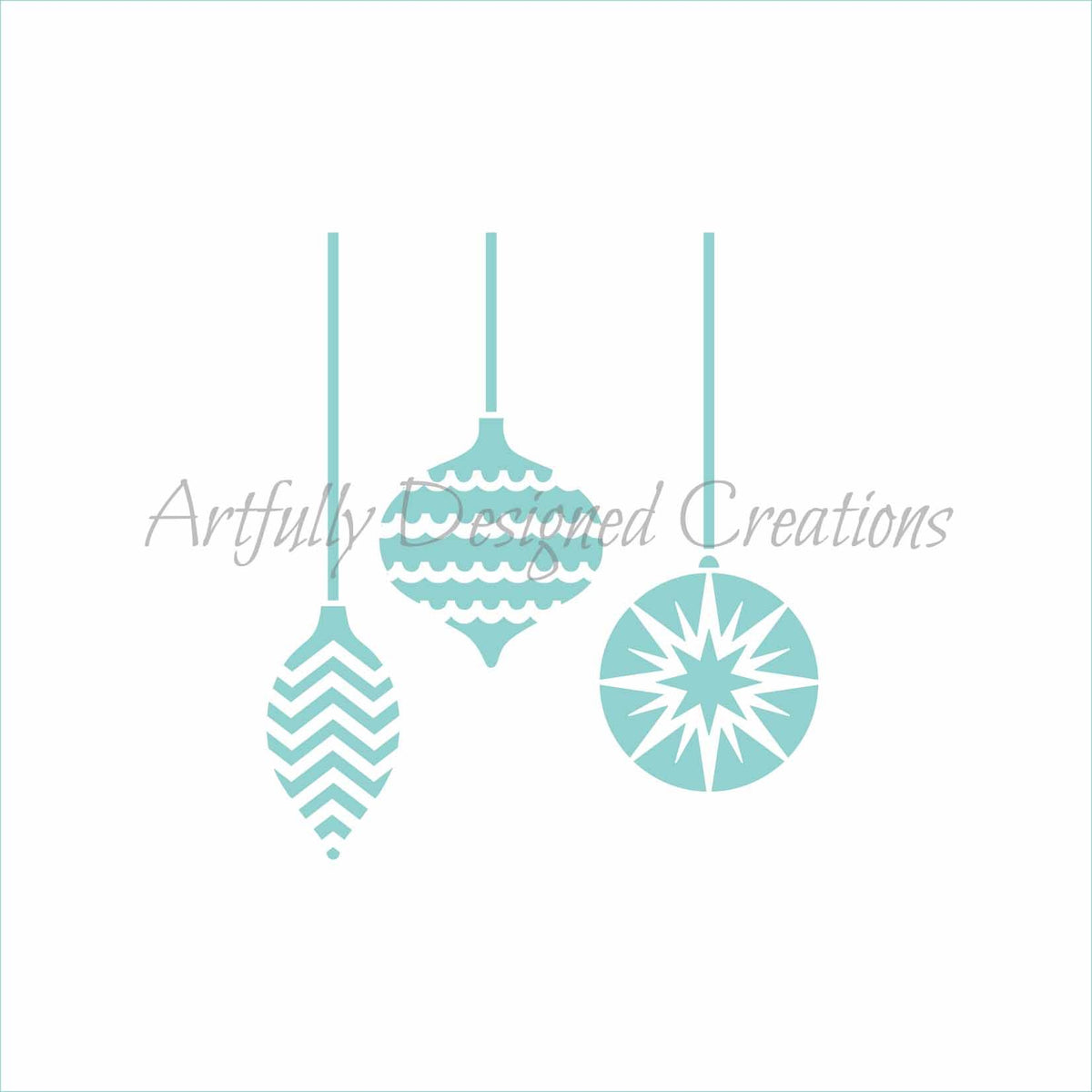 Hanging Ornaments Stencil | Bee's Baked Art Supplies