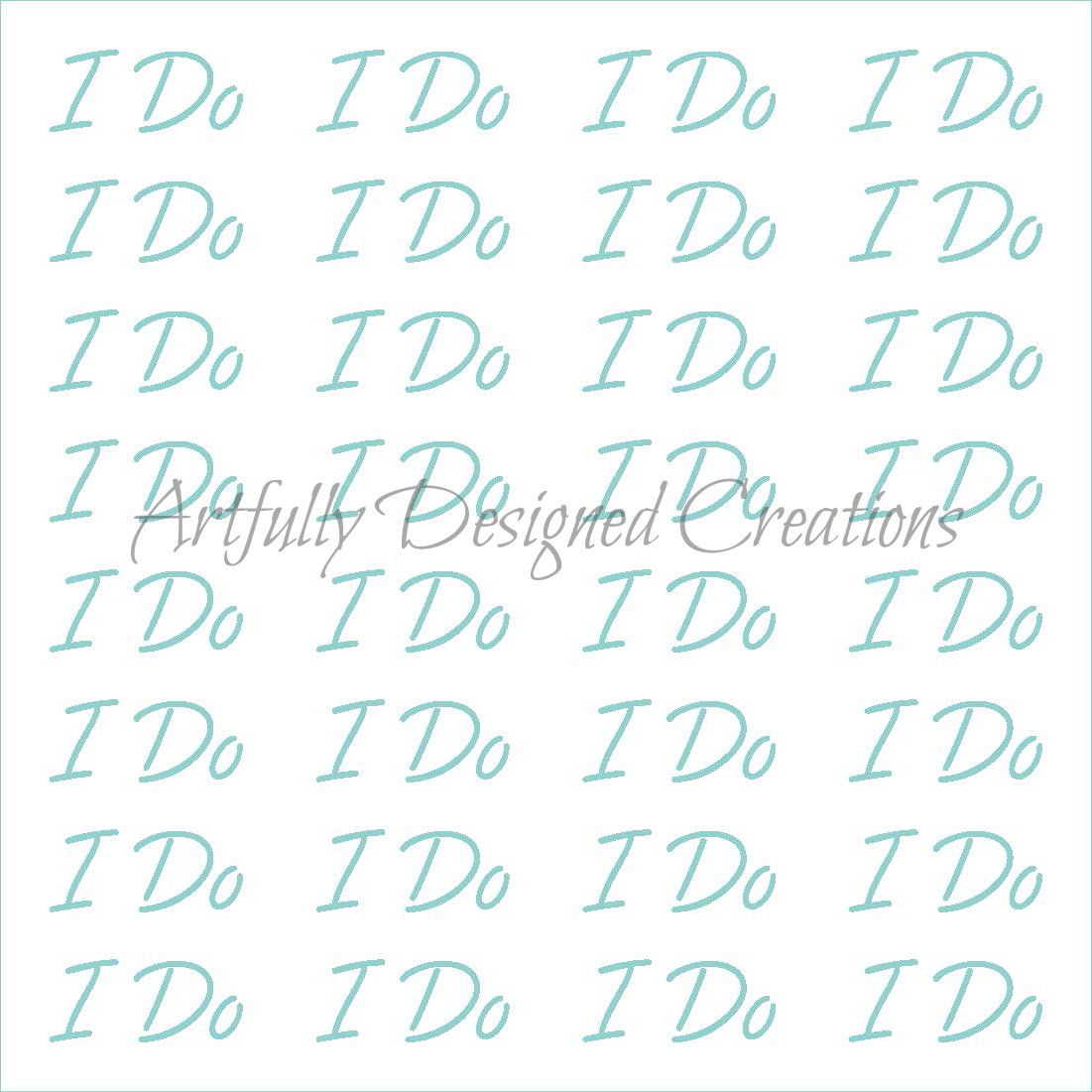 I Do Stencil Background | Bee's Baked Art Supplies
