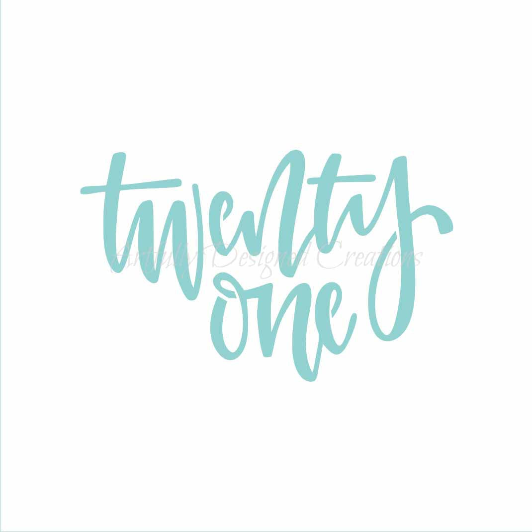 LC Sweets Twenty One Stencil | Bee's Baked Art Supplies