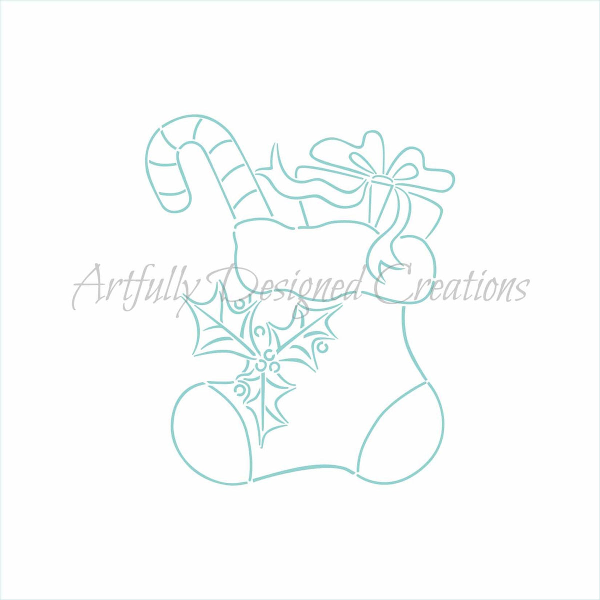 PYO Stocking Stencil | Bee's Baked Art Supplies