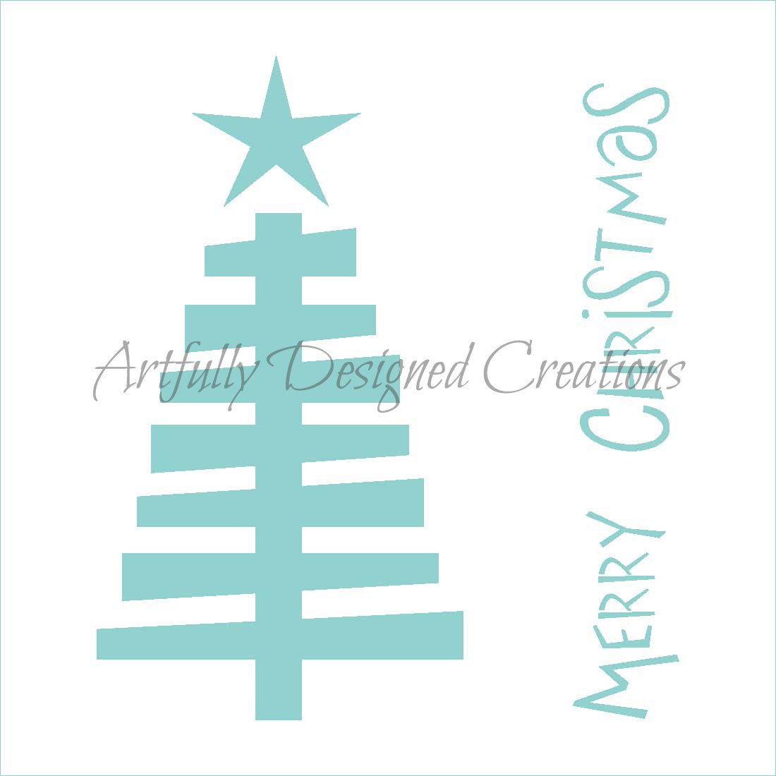 Primitive Merry Christmas Stencil | Bee's Baked Art Supplies