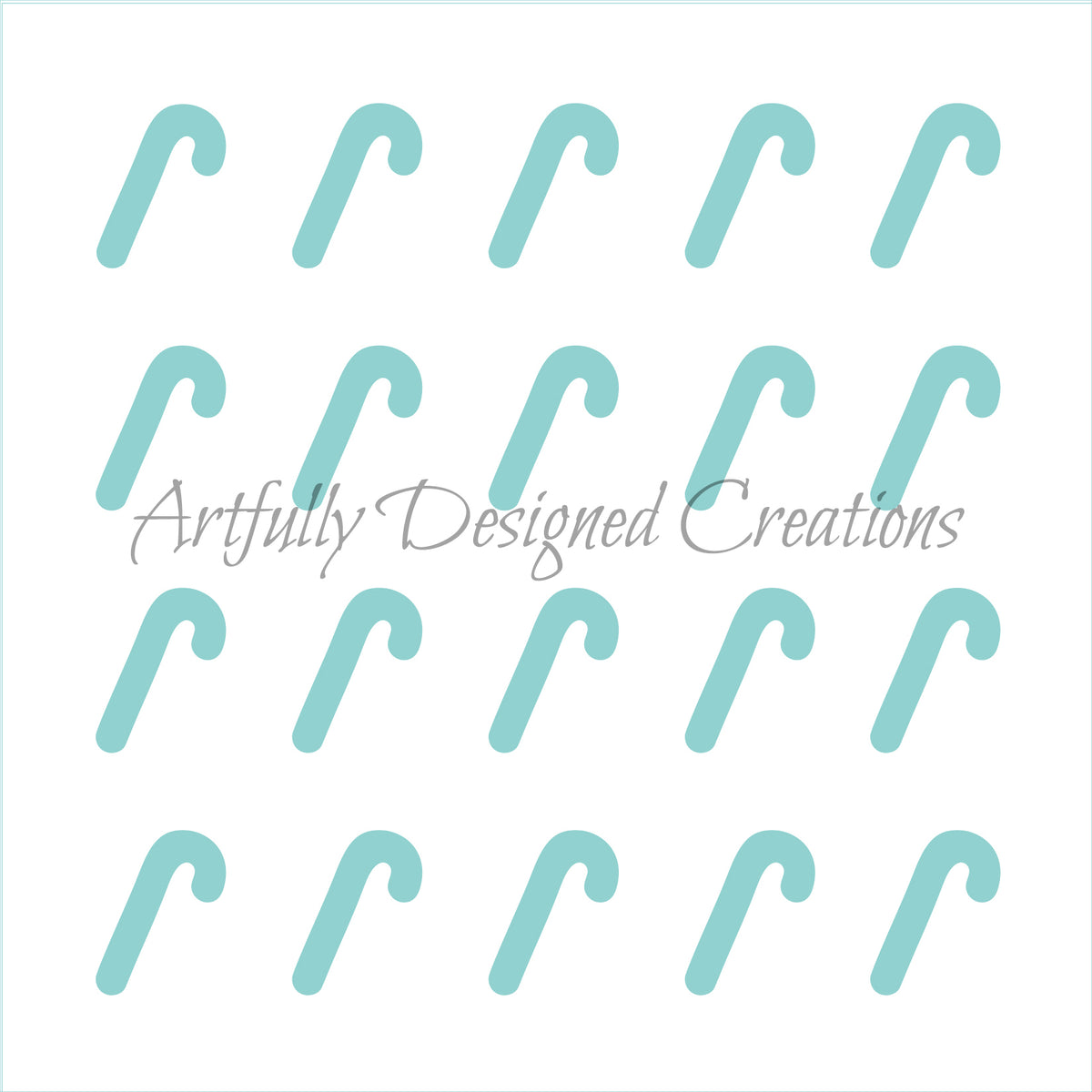 Large Candy Cane Sprinkle Swipe Kit With Details | Bee's Baked Art Supplies