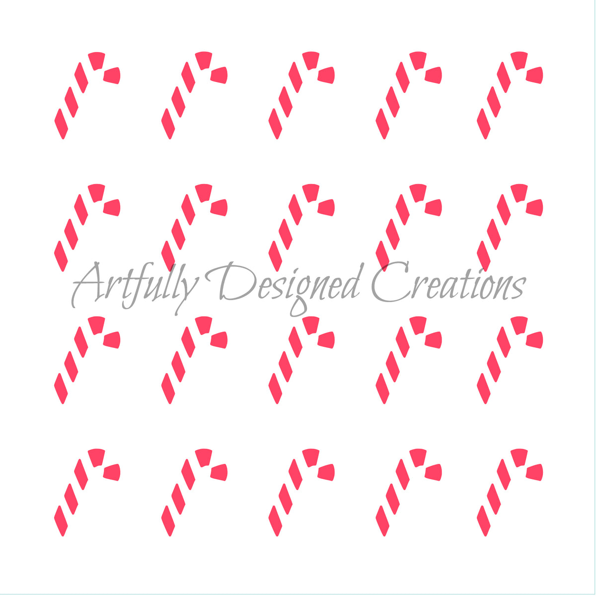 Large Candy Cane Sprinkle Swipe Kit With Details | Bee's Baked Art ...